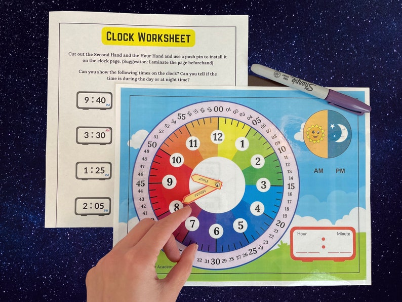 Learn to Tell Time Printable Activity, Telling Time Worksheet ...