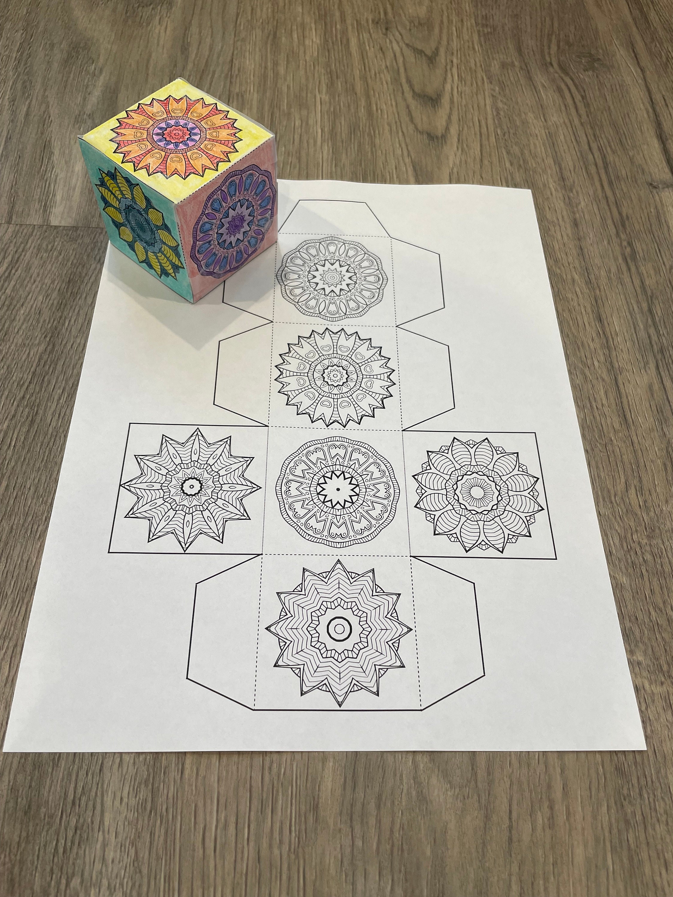 Printable Origami; Cubes, 8 Different Pattern Pages, Paper Crafts Kids ...