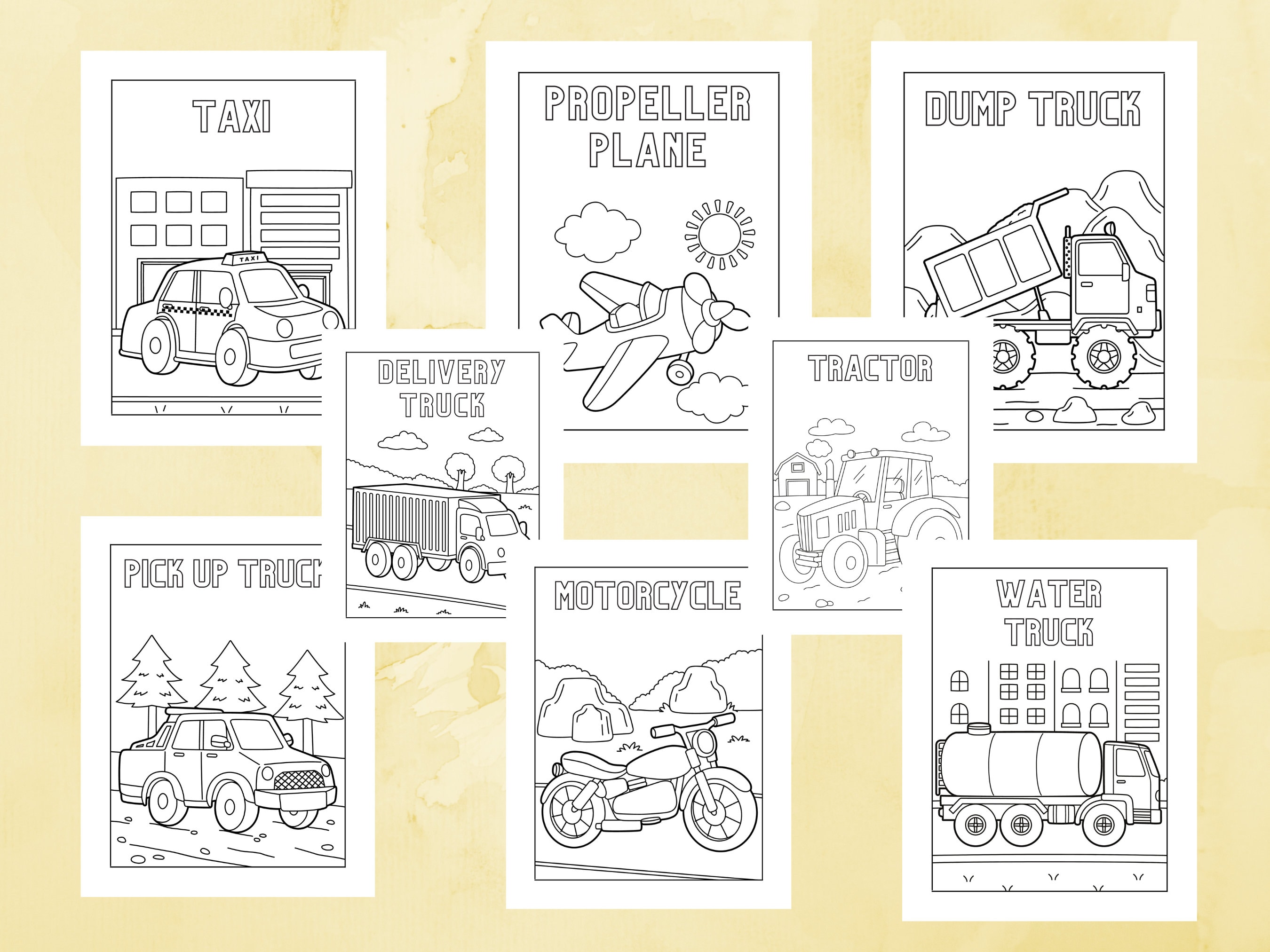25 Vehicle Coloring Pages Construction Vehicles Service Vehicles Public ...