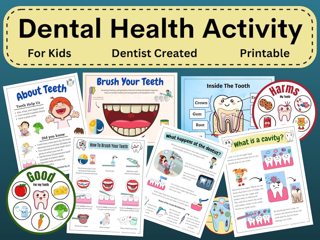 Dental Health Printable Activity for Kids, Preschool Busy Book ...