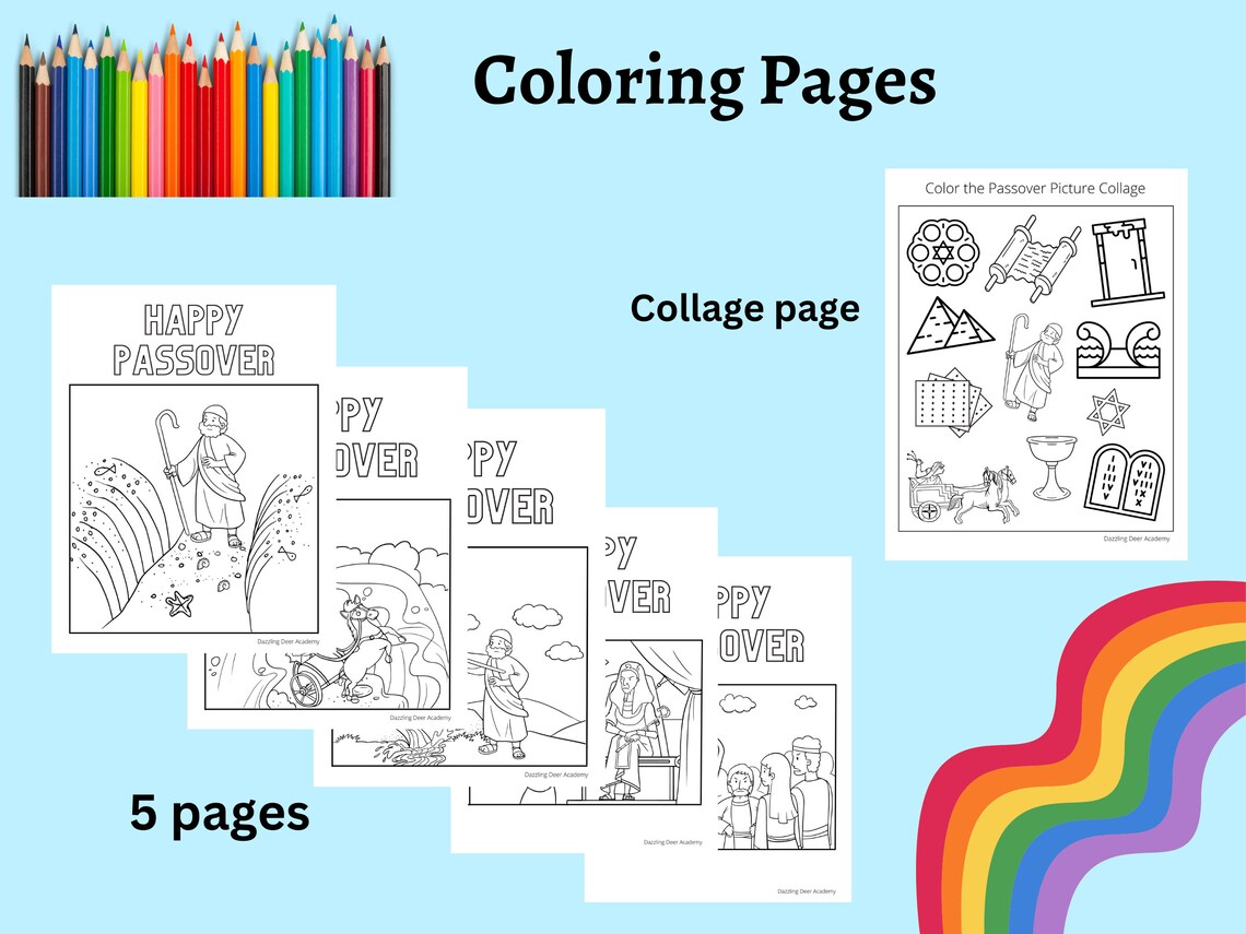 Printable Passover Activity Book for Kids, Pesach Activity Pages, Maze ...