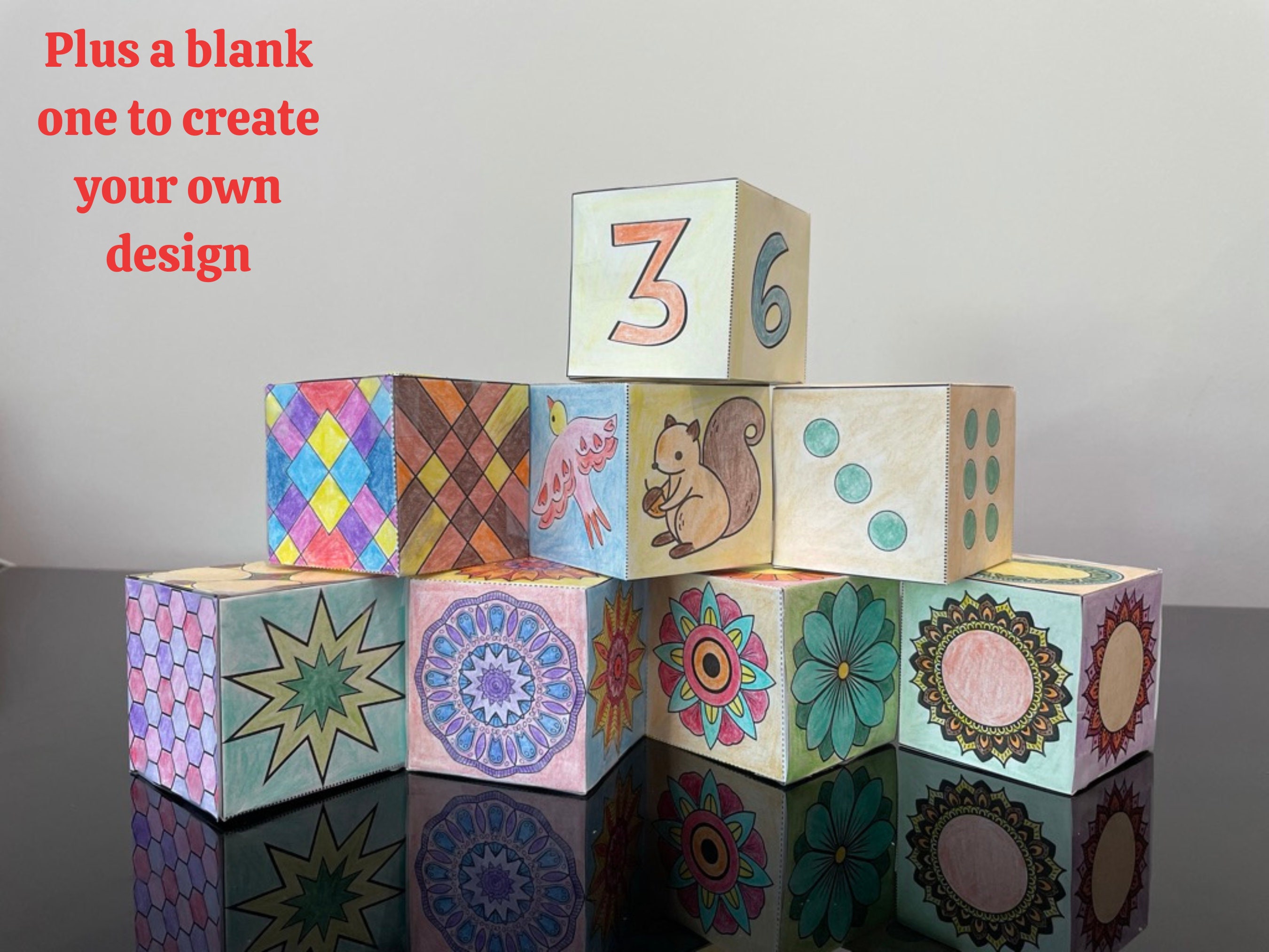 Printable Origami; Cubes, 8 Different Pattern Pages, Paper Crafts Kids ...