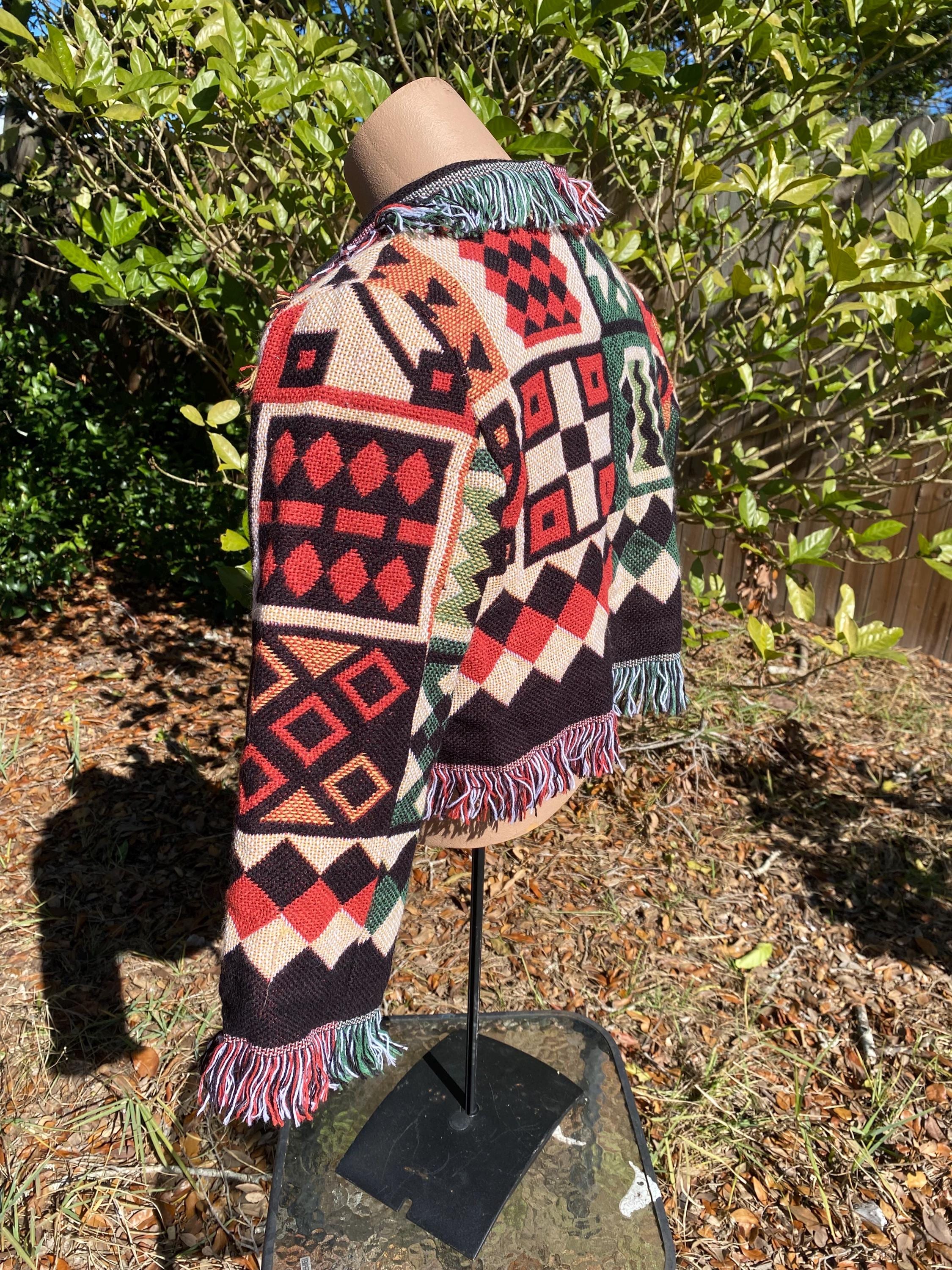 Upcycled Cropped Blanket Jacket - Etsy