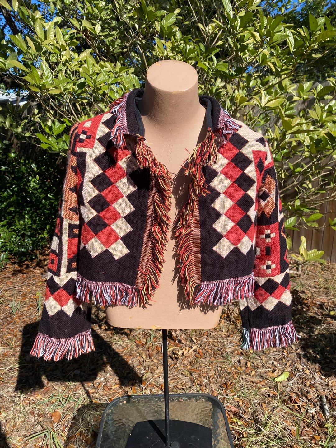 Upcycled Cropped Blanket Jacket - Etsy