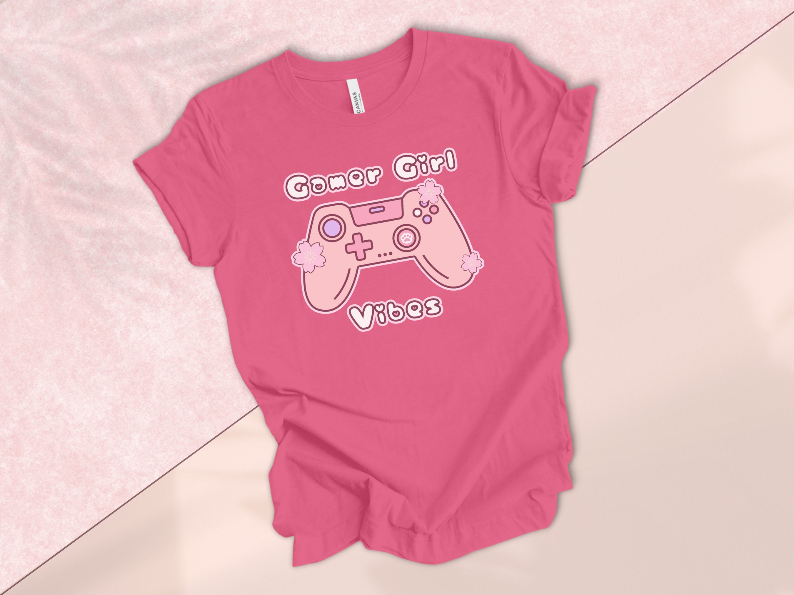 Gamer Girl Vibes T-shirt, Kawaii Gaming Shirt, Kawaii Shirt, Gamer Girl ...