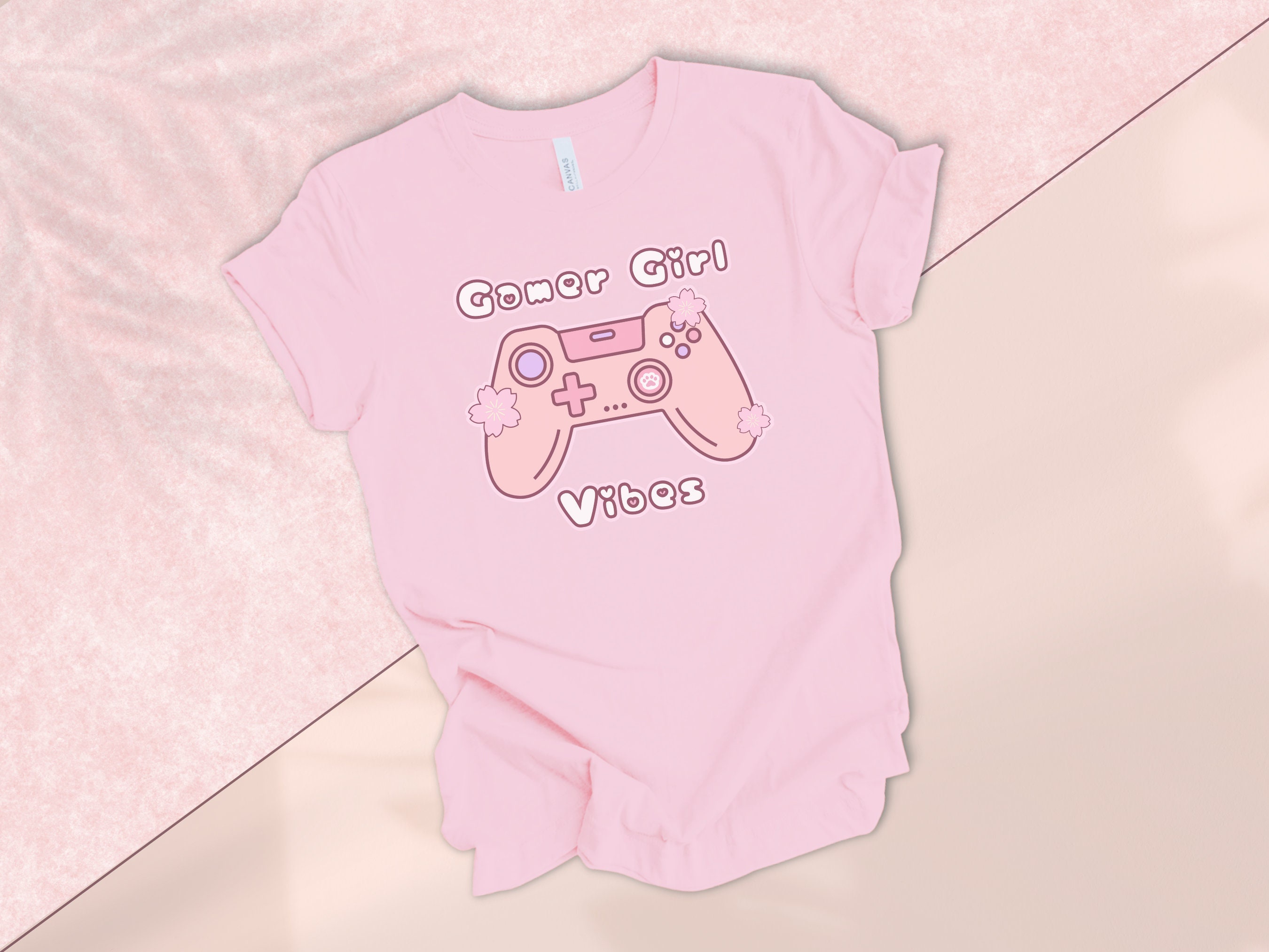 Gamer Girl Vibes T-shirt, Kawaii Gaming Shirt, Kawaii Shirt, Gamer Girl ...