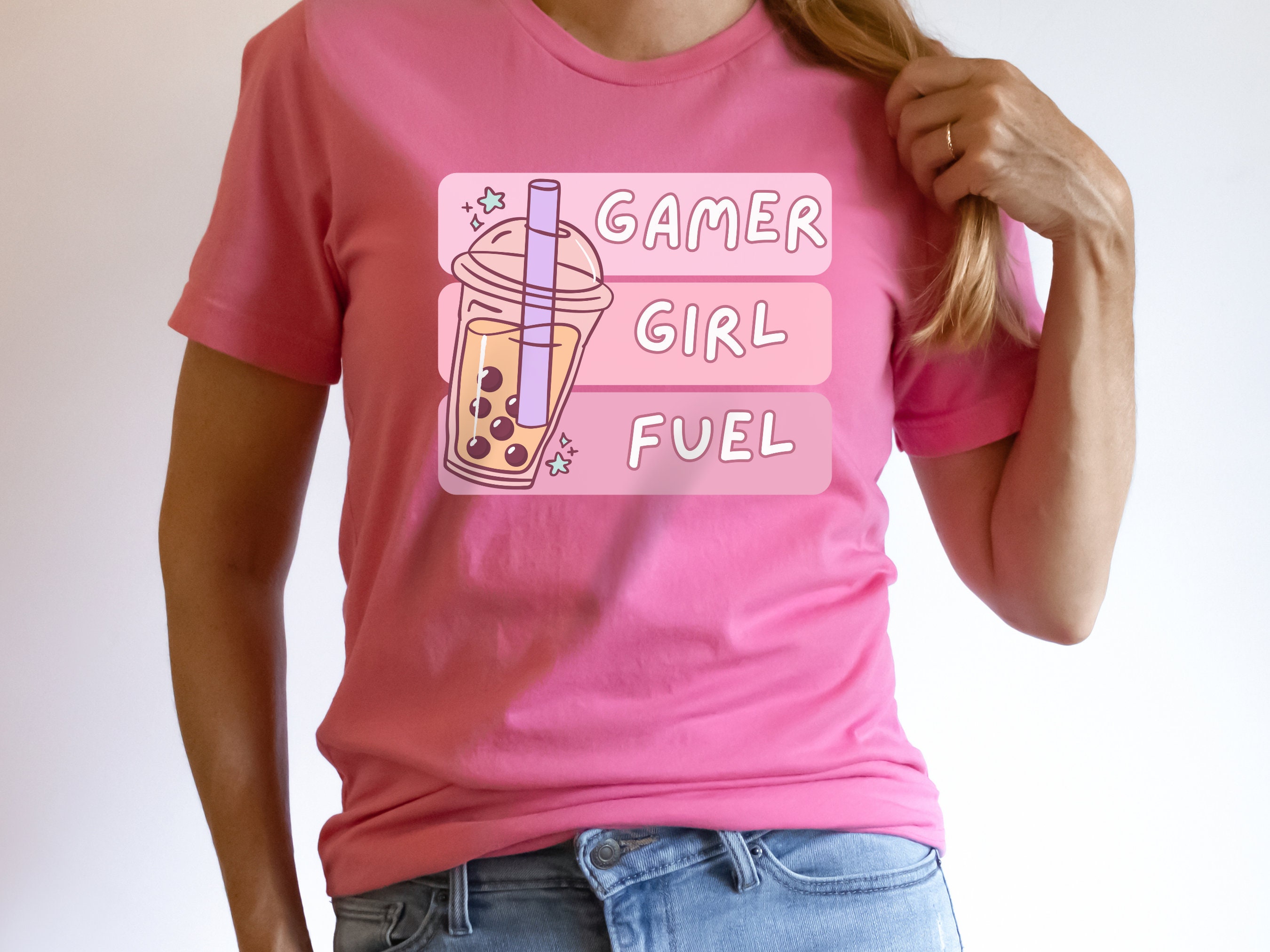 Gamer Girl Fuel T-Shirt, Kawaii Gaming Shirt, Kawaii Shirt, Gamer Girl ...