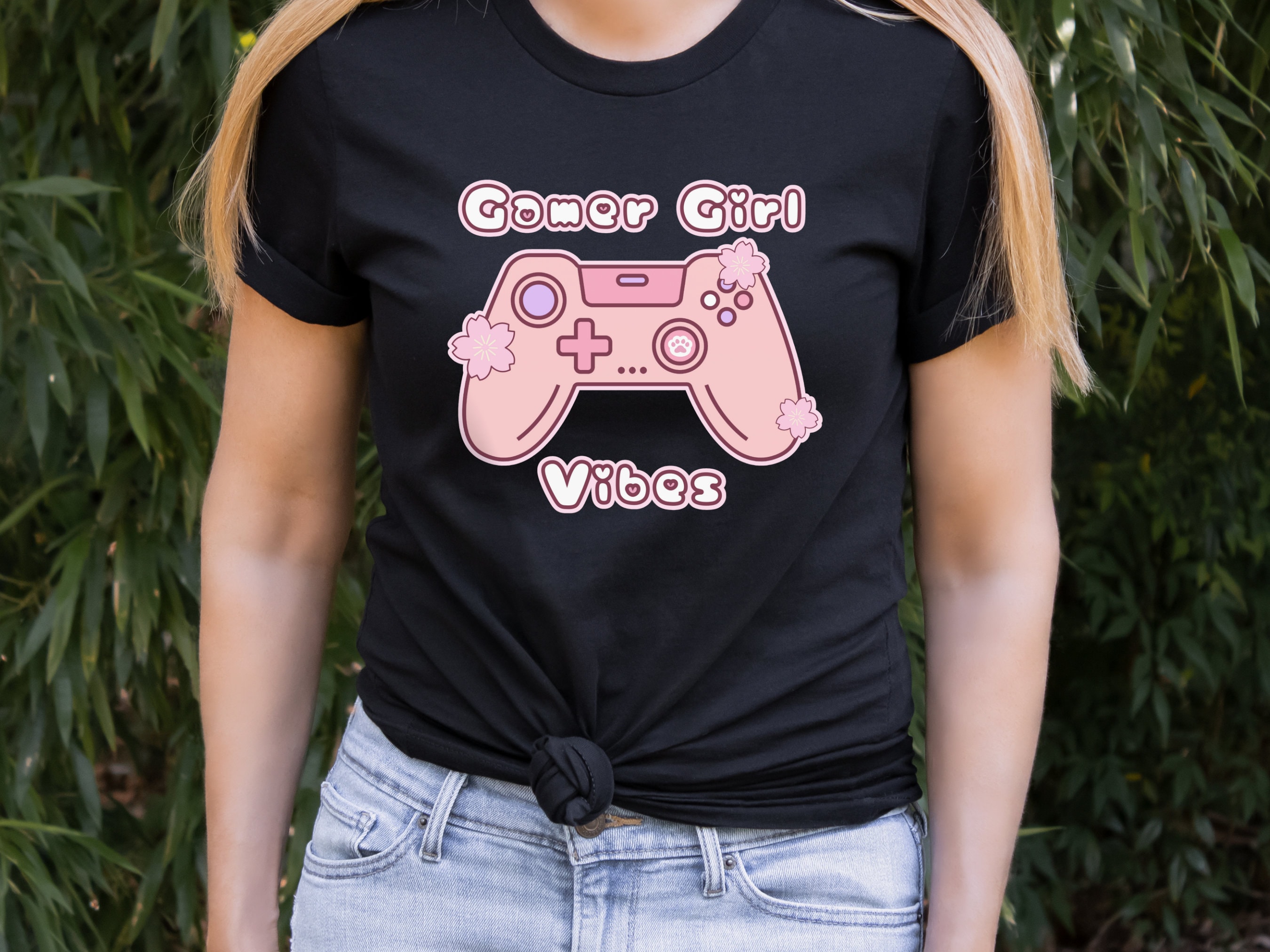Gamer Girl Vibes T-shirt, Kawaii Gaming Shirt, Kawaii Shirt, Gamer Girl ...