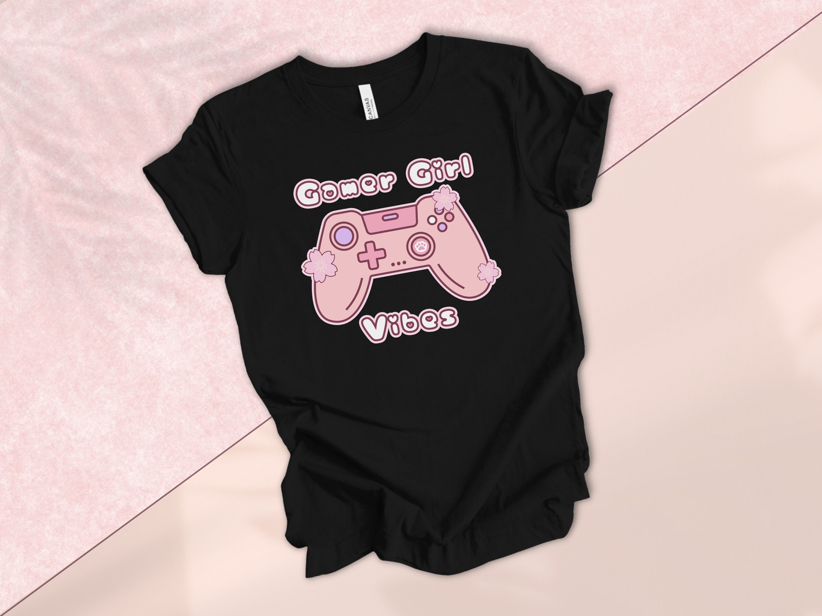 Gamer Girl Vibes T-shirt, Kawaii Gaming Shirt, Kawaii Shirt, Gamer Girl ...