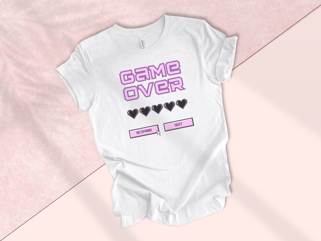 Game Over T-Shirt, Anime Shirt, Cute Gaming Shirt, Kawaii Shirt, Gift ...
