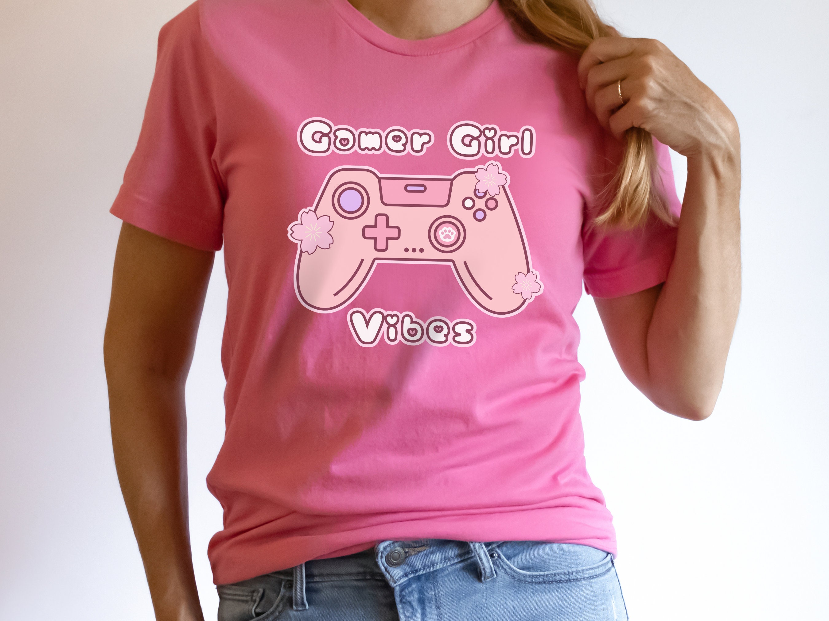 Gamer Girl Vibes T-shirt, Kawaii Gaming Shirt, Kawaii Shirt, Gamer Girl ...