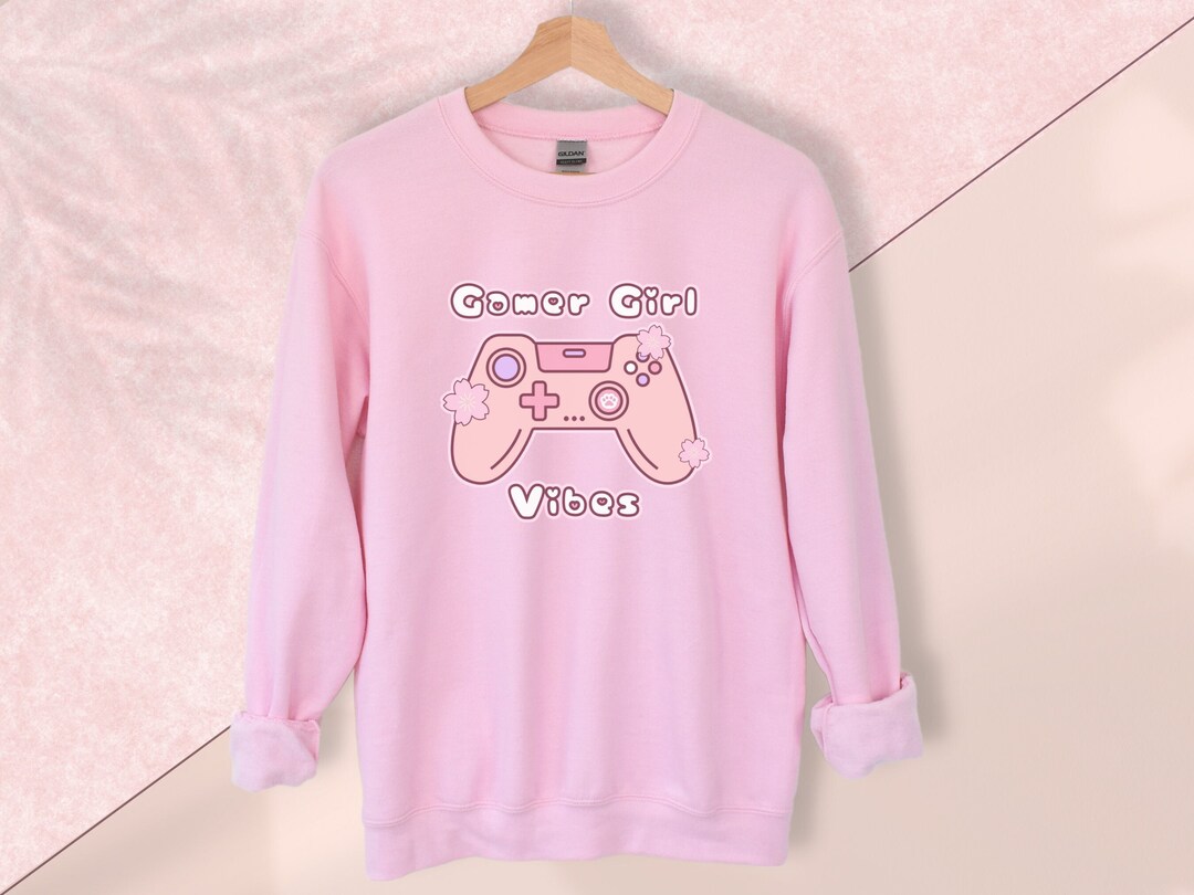 Gamer Girl Vibes Sakura Sweater, Kawaii Sweater, Cute Gaming Sweater ...