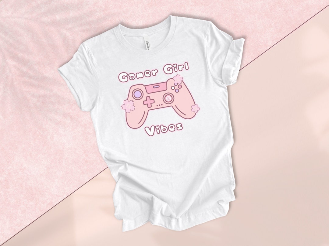 Gamer Girl Vibes T-shirt, Kawaii Gaming Shirt, Kawaii Shirt, Gamer Girl ...