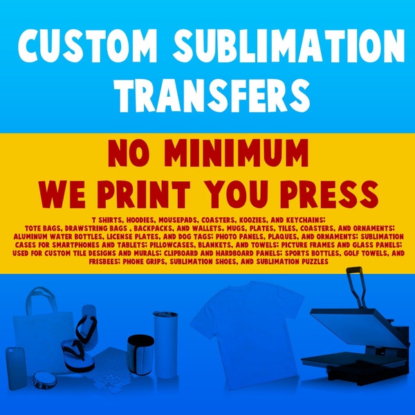 SUBLIMATION TRANSFERS READY TO PRESS - Etsy