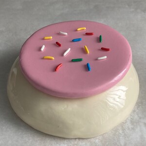 XL Trinket Box Sugar Cookie With Rainbow Sprinkles. Cute Clay Sugar ...