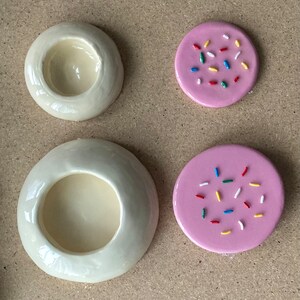 XL Trinket Box Sugar Cookie With Rainbow Sprinkles. Cute Clay Sugar ...