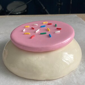 XL Trinket Box Sugar Cookie With Rainbow Sprinkles. Cute Clay Sugar ...