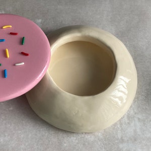 XL Trinket Box Sugar Cookie With Rainbow Sprinkles. Cute Clay Sugar ...