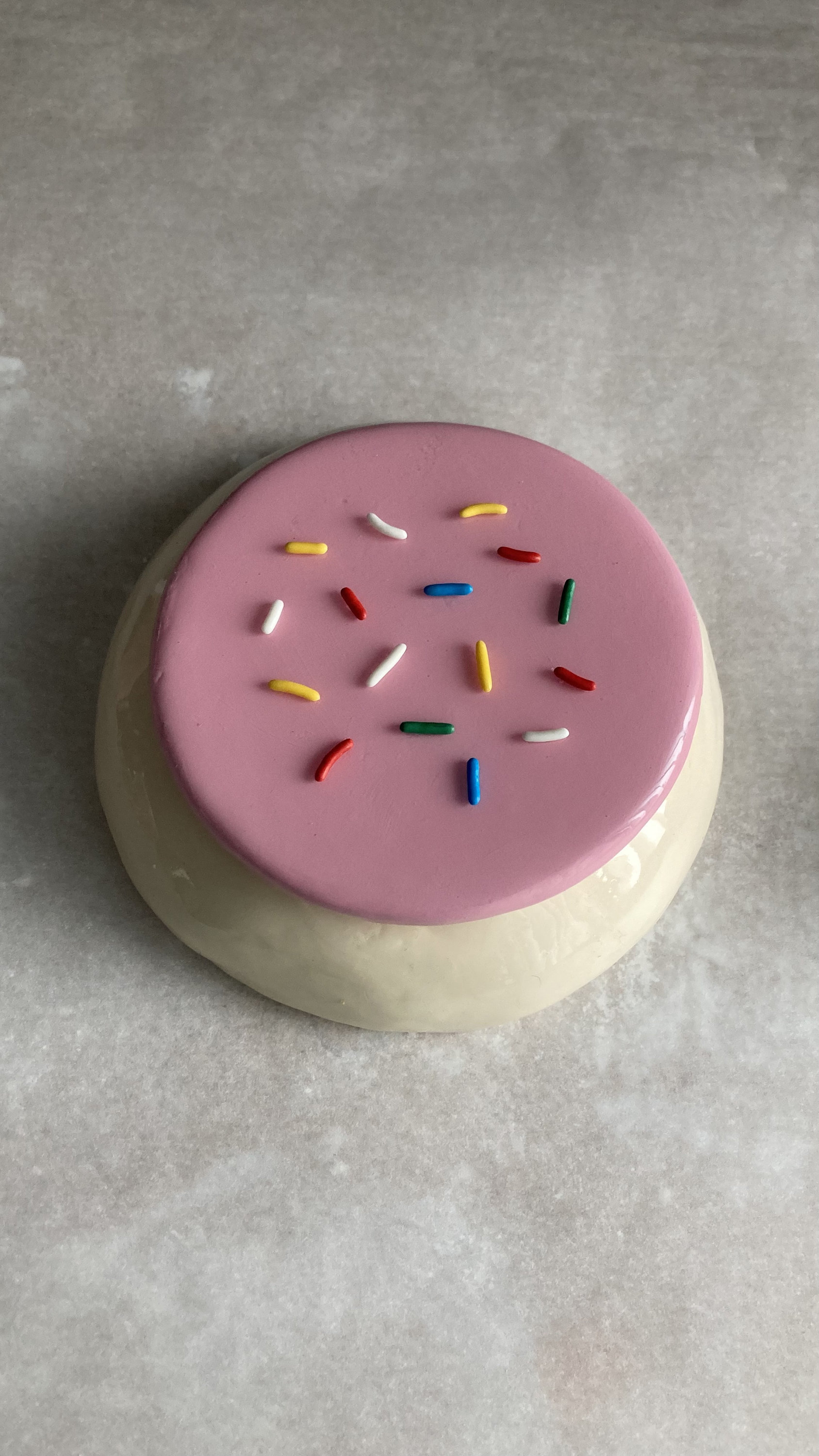 XL Trinket Box Sugar Cookie With Rainbow Sprinkles. Cute Clay Sugar ...