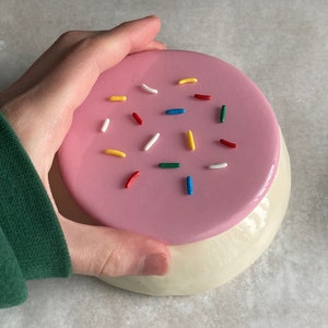 XL Trinket Box Sugar Cookie With Rainbow Sprinkles. Cute Clay Sugar ...