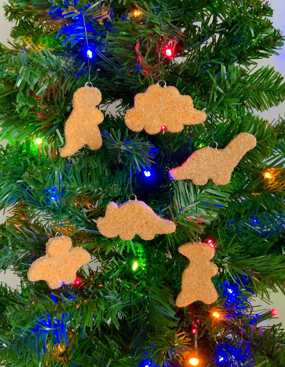 Dino Nugget Ornaments Chicken Nuggets Holiday Christmas Tree Ornament ...