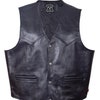 Genuine Leather Motorcycle Waistcoat, Real Cowhide Vest, Biker Cut Off ...