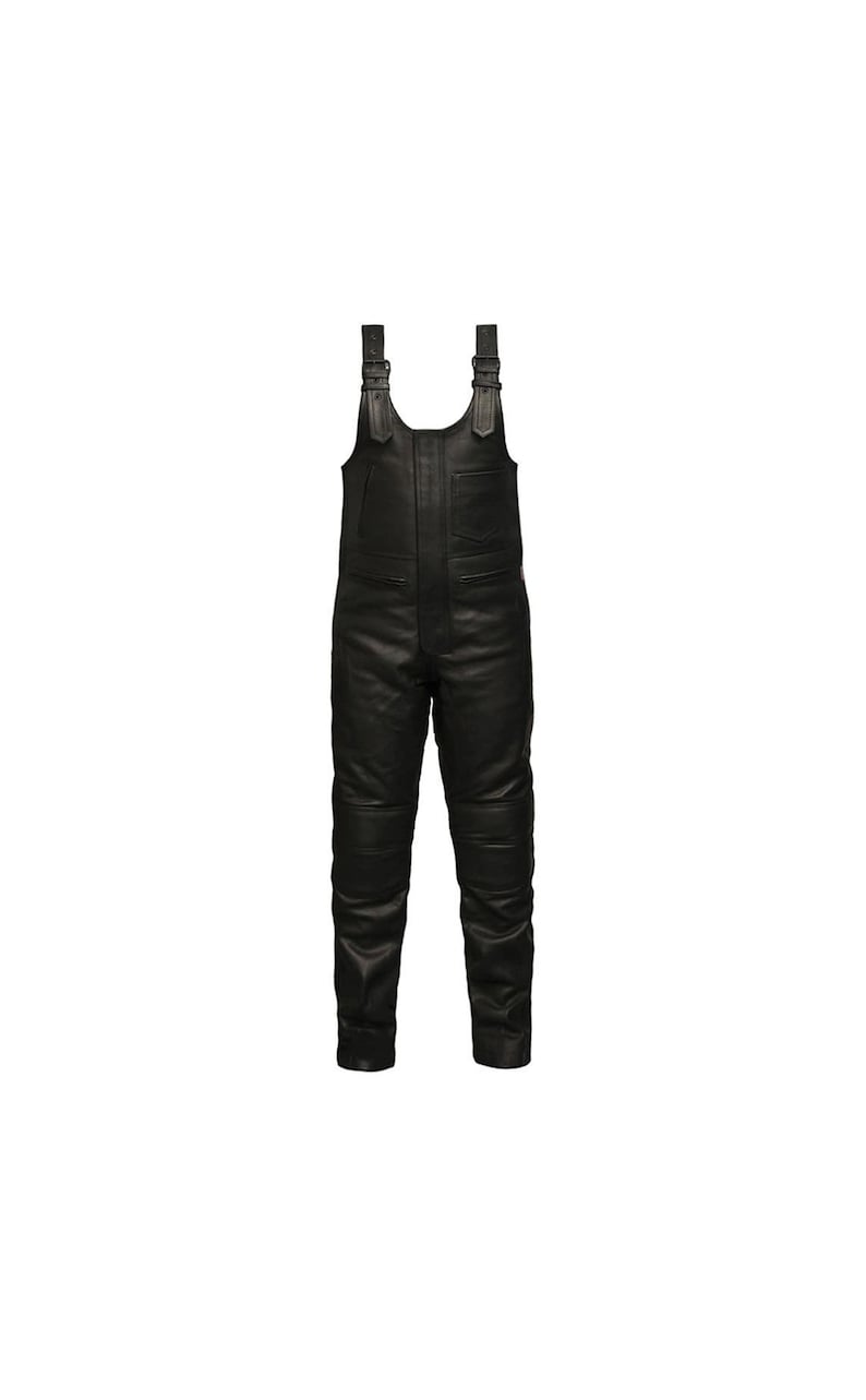 Men’s Leather Motorcycle Dungarees / Salopettes – Premium Cowhide Bib ...