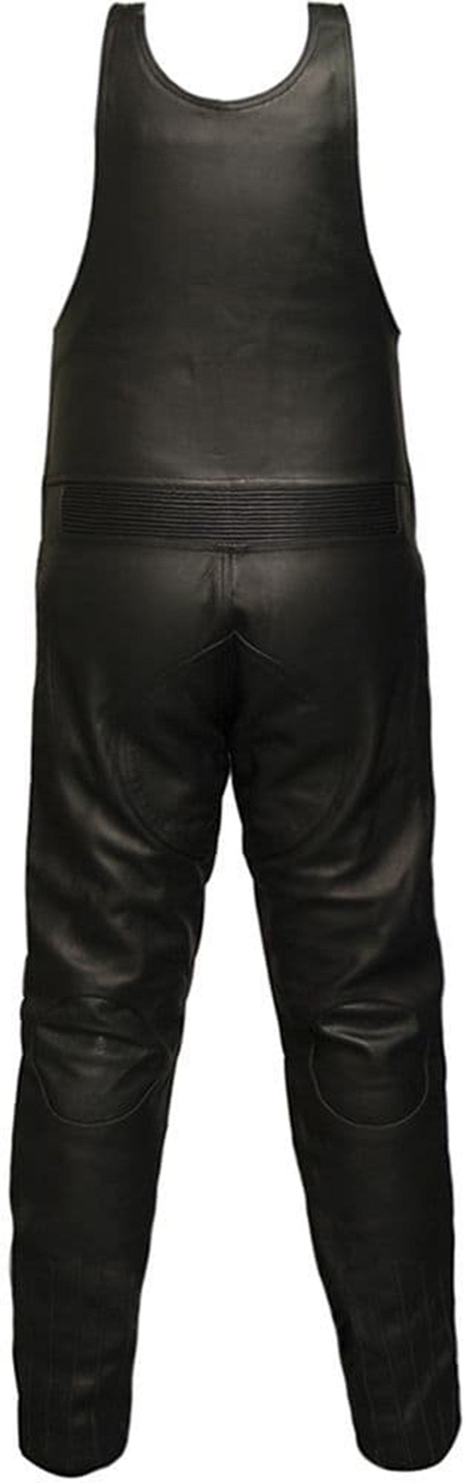 Men’s Leather Motorcycle Dungarees / Salopettes – Premium Cowhide Bib ...
