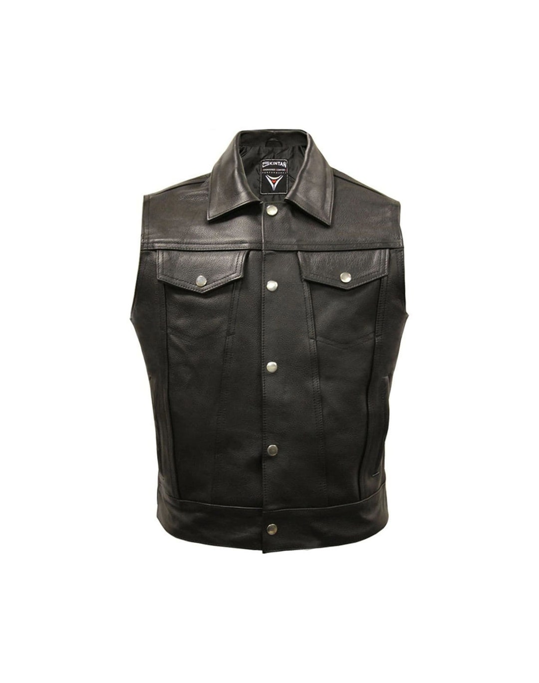 Leather Vest, Leather Biker Waistcoat, Leather Waistcoat, Leather Motorcycle Waistcoat, Leather ...