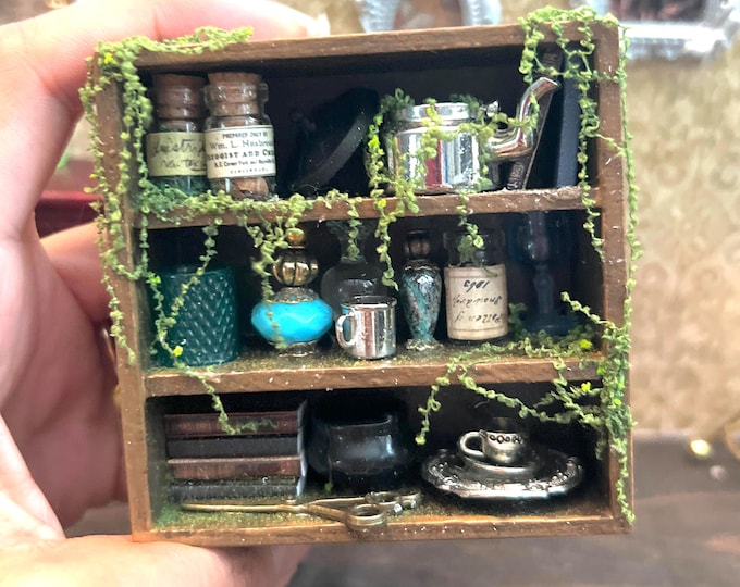 Miniature 1:12 Scale Witch Curio Shelf - Mini Shelf Witch/wizard/fairy ...