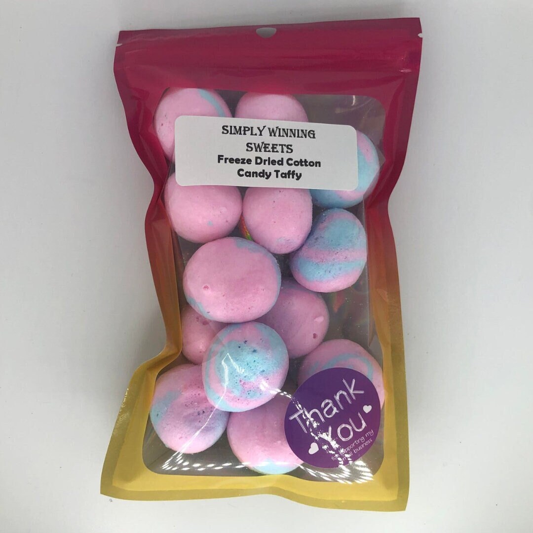 Freeze Dried Cotton Candy Taffy 1oz Sweet Lightweight Tasty - Etsy