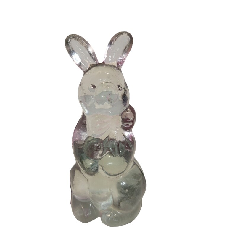 Vintage Clear Art Glass Bunny Rabbit Paperweight Easter Decoration - Etsy