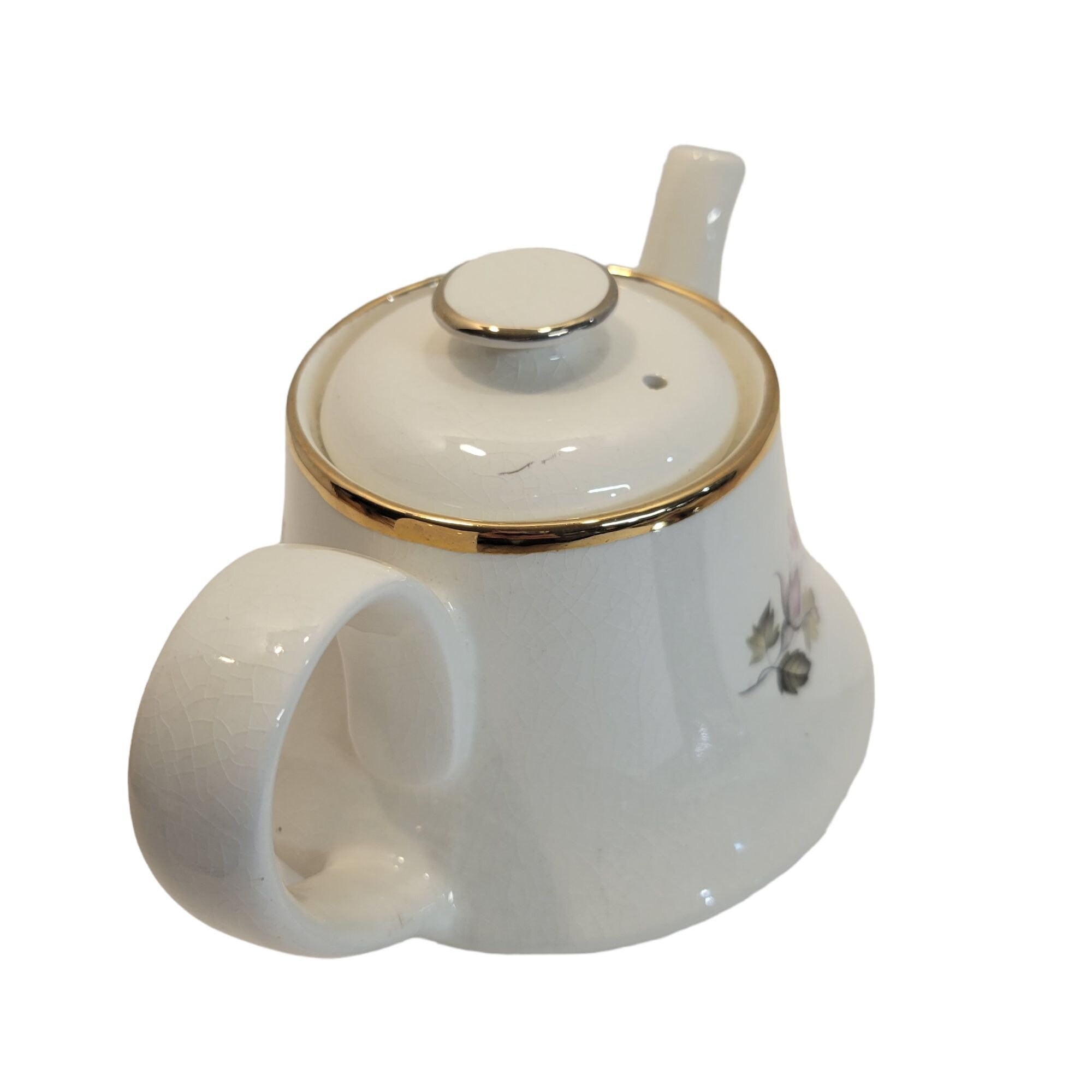 Vintage Arthur Wood Sandon Porcelain Teapot Floral Decor Gold Rimmed ...