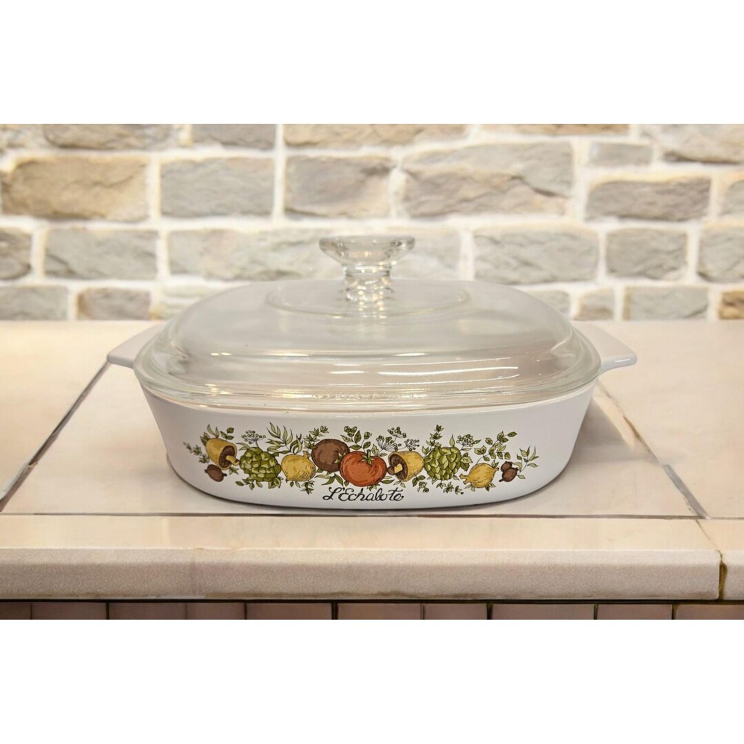 Vintage Pyrex Corning Ware 8" X 8" X 1 3/4" L'echalote Casserole Dish A ...