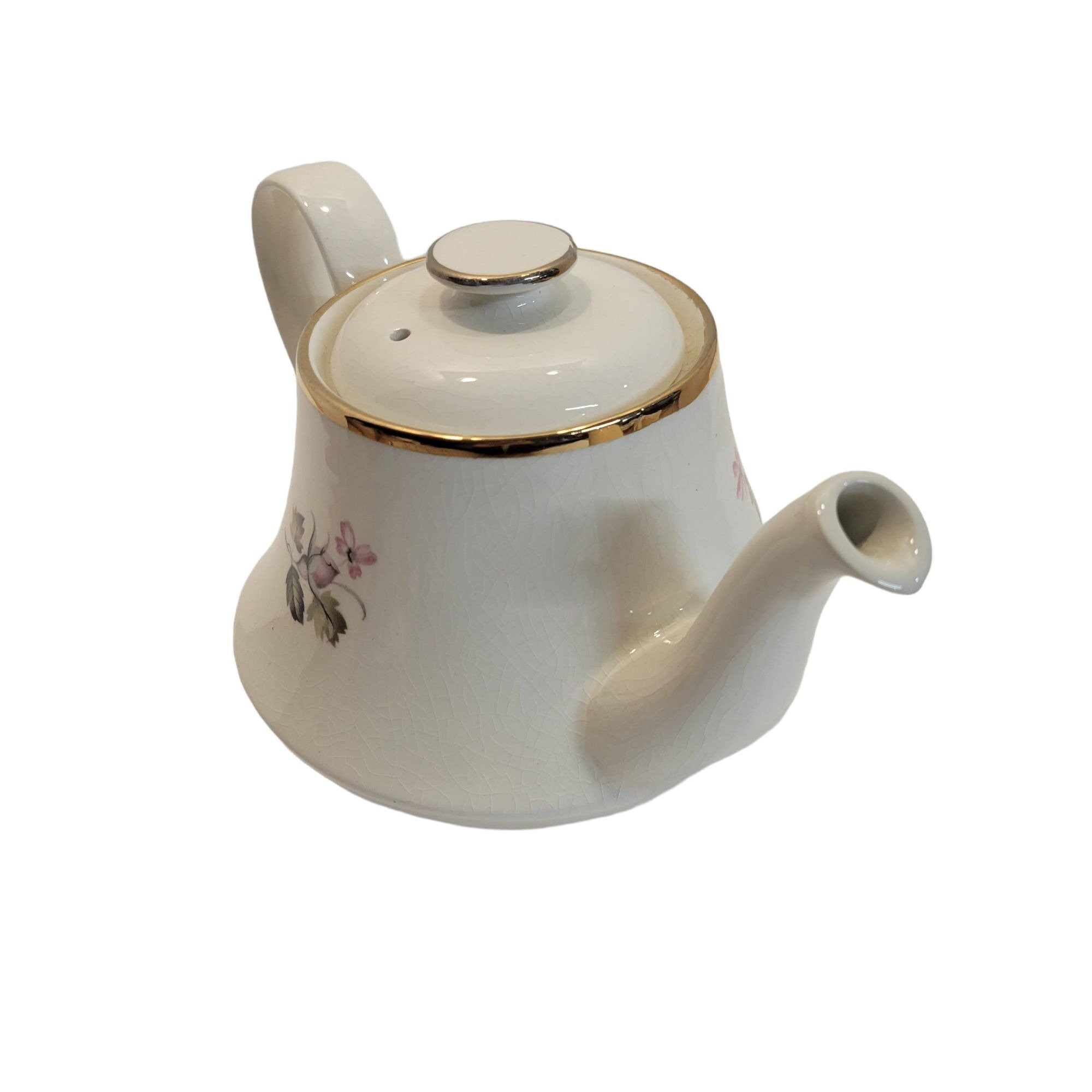 Vintage Arthur Wood Sandon Porcelain Teapot Floral Decor Gold Rimmed ...