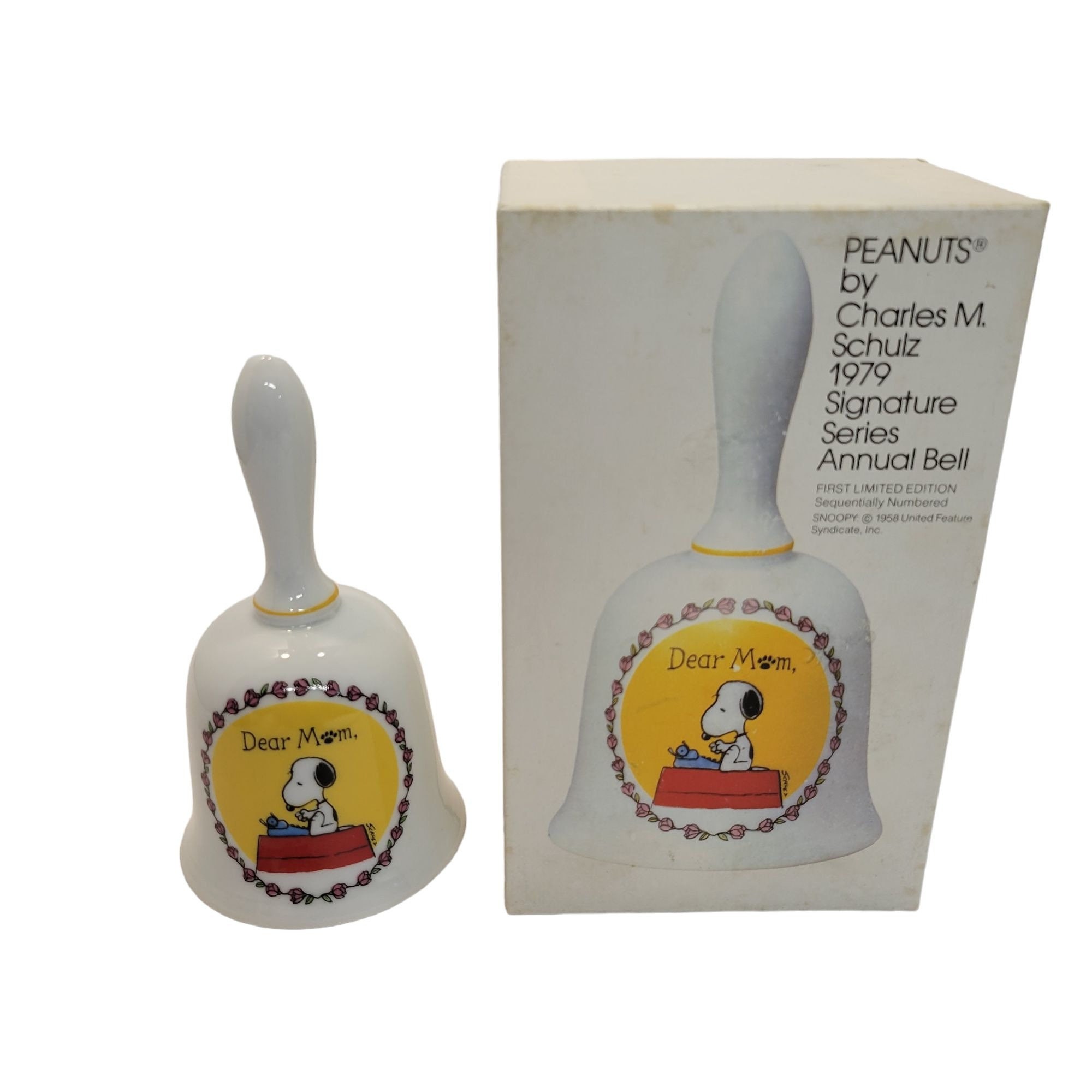 Vintage 1979 Schmid Peanuts Signature Series Collector Bell "dear Mom ...