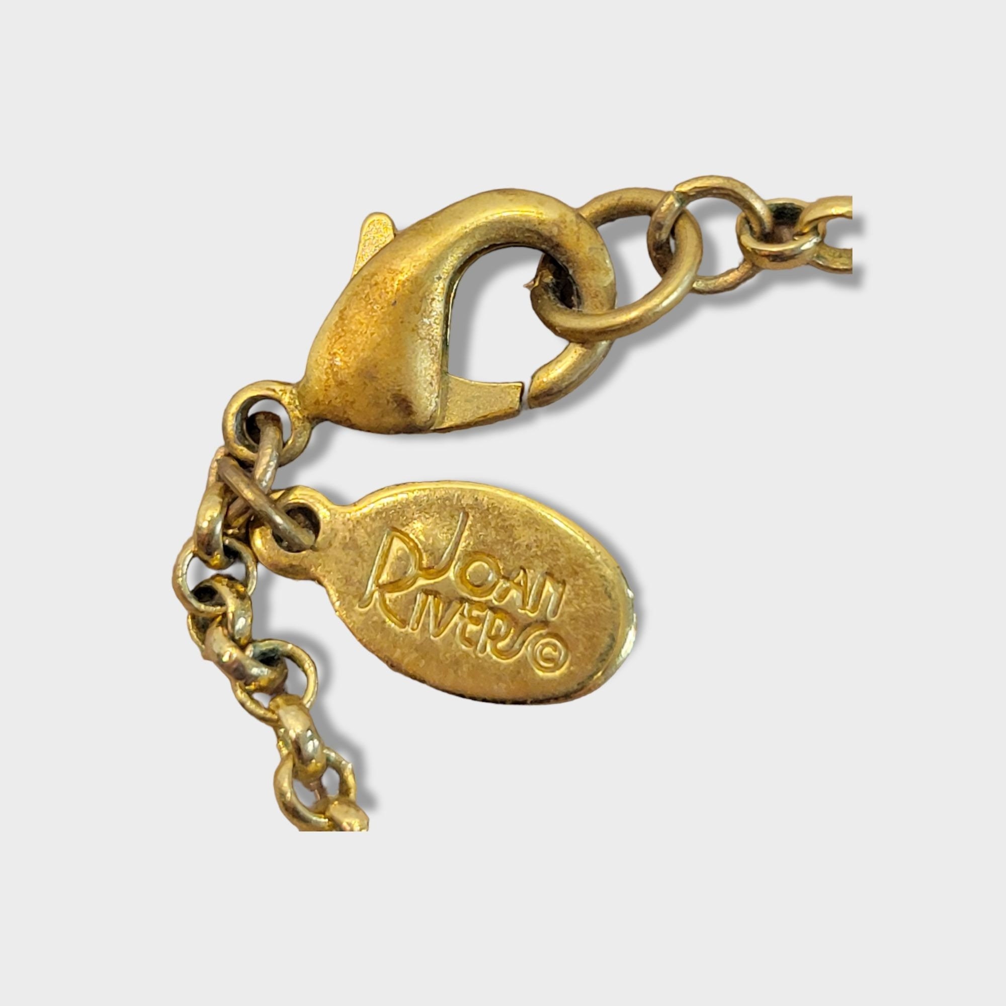 Vintage Joan Rivers Signed Gold Toned Purple Lavender Stone 30 ...