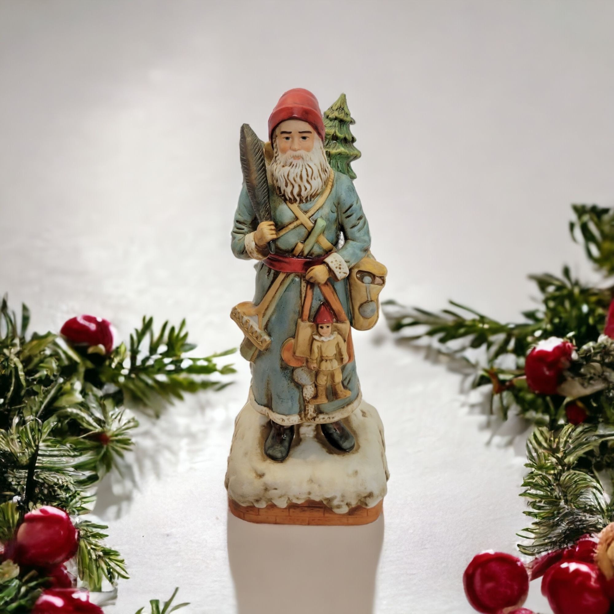 Vintage Shmid the Shackman Collection Santa Figurine 1986 - Etsy