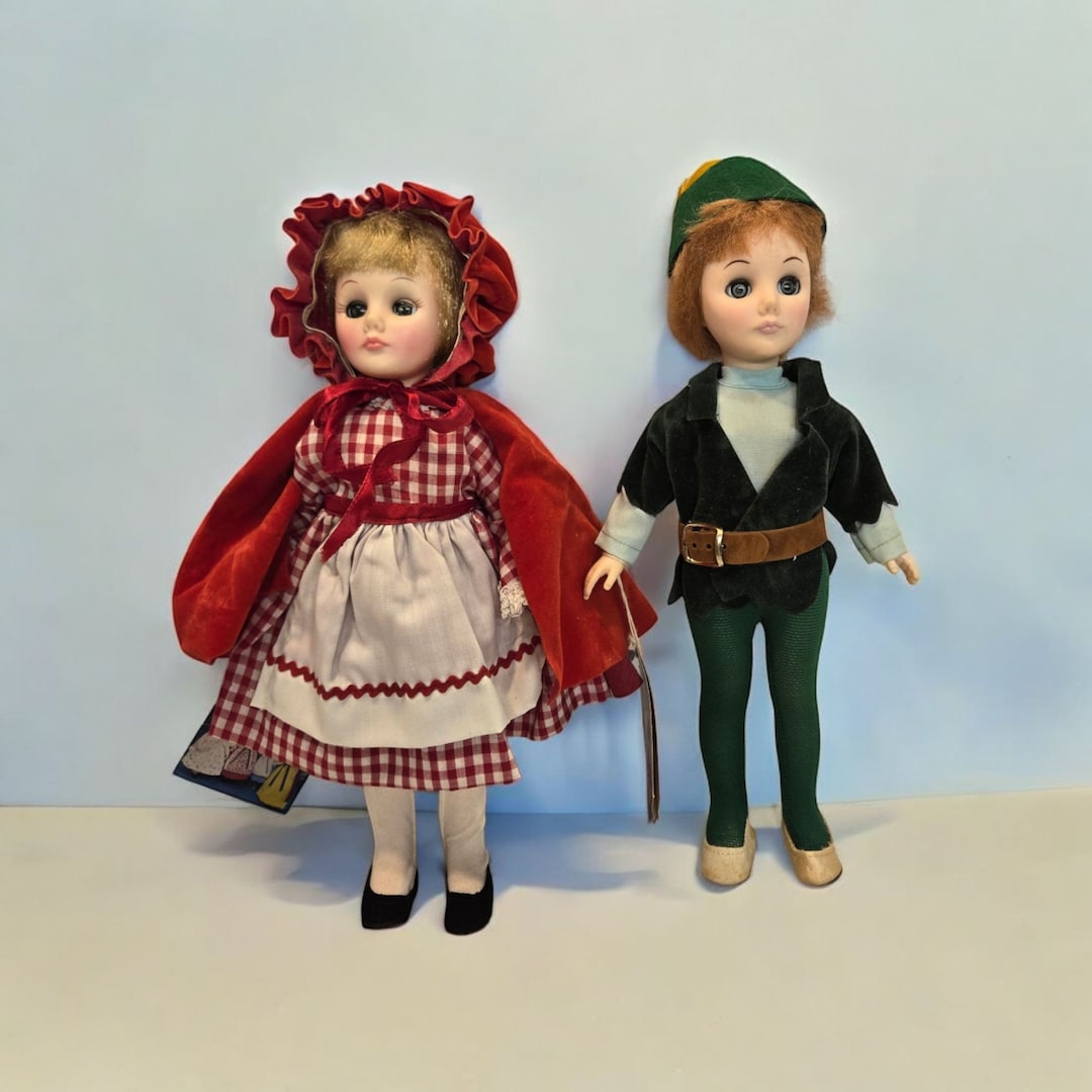 Vintage Pair of Effanbee Storybook Dolls Little Red Riding Hood & Peter ...