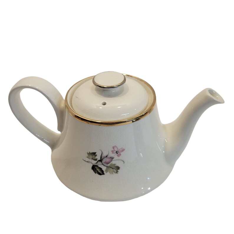 Vintage Arthur Wood Sandon Porcelain Teapot Floral Decor Gold Rimmed ...