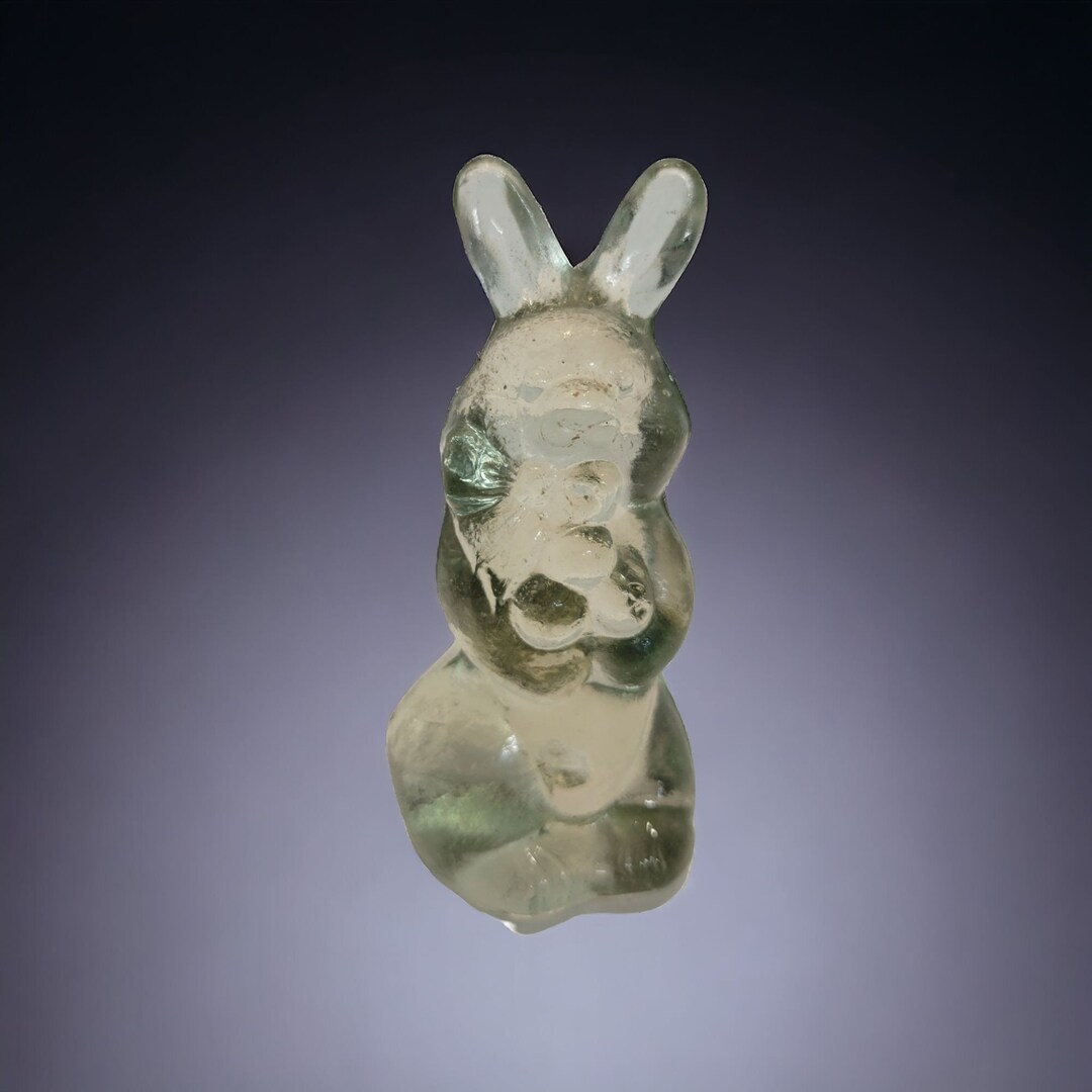 Vintage Clear Art Glass Bunny Rabbit Paperweight Easter Decoration - Etsy