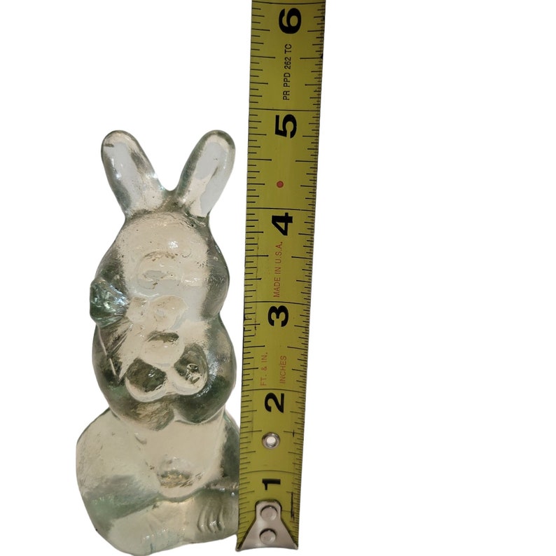 Vintage Clear Art Glass Bunny Rabbit Paperweight Easter Decoration - Etsy