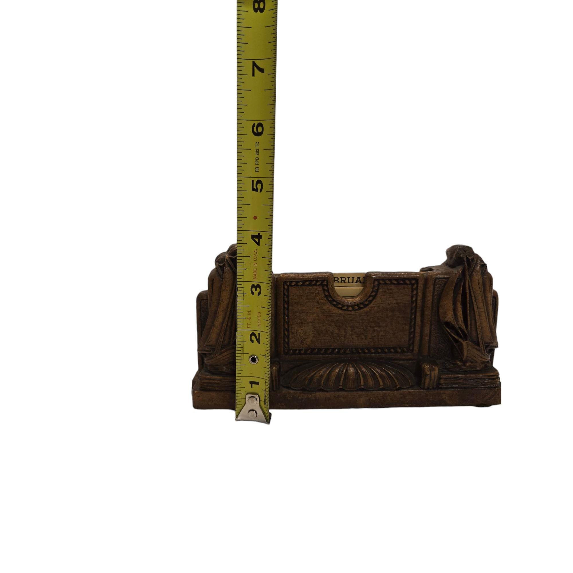 Vintage Syroco Wooden Desk Calendar W/changeable Monthly Dates Sailboat ...