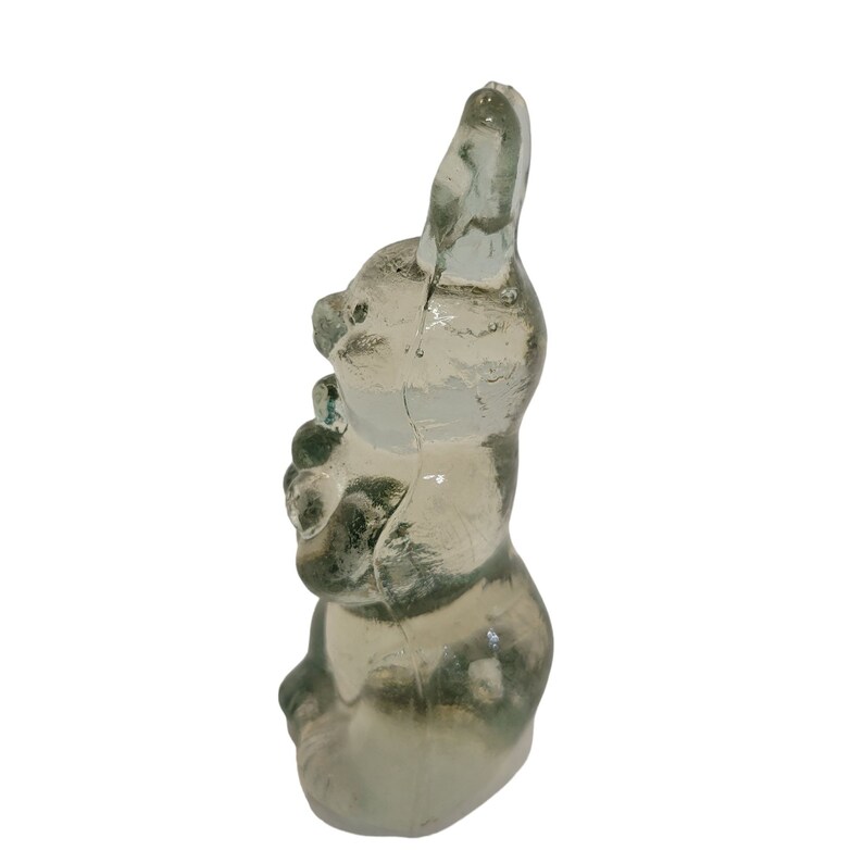 Vintage Clear Art Glass Bunny Rabbit Paperweight Easter Decoration - Etsy