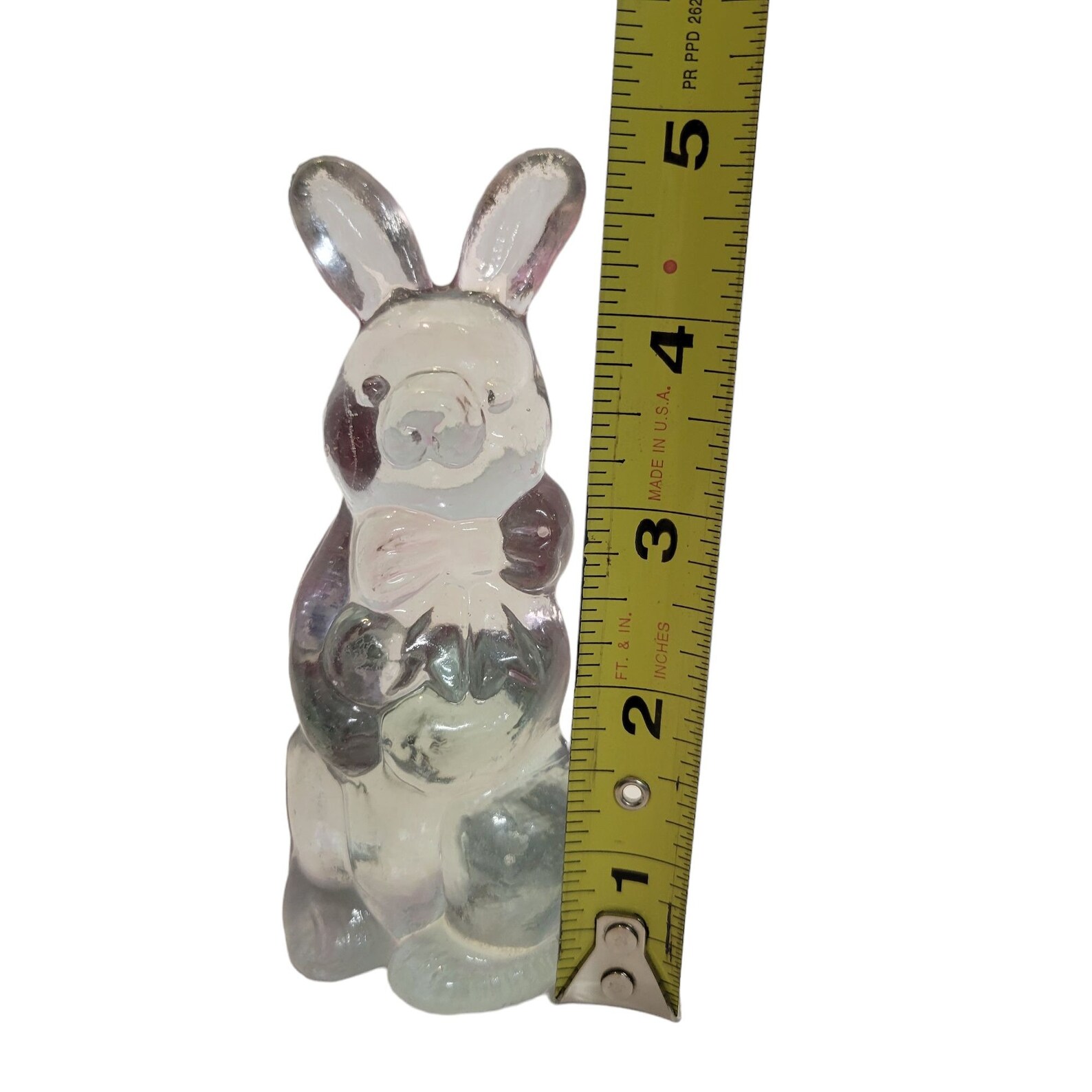 Vintage Clear Art Glass Bunny Rabbit Paperweight Easter Decoration - Etsy
