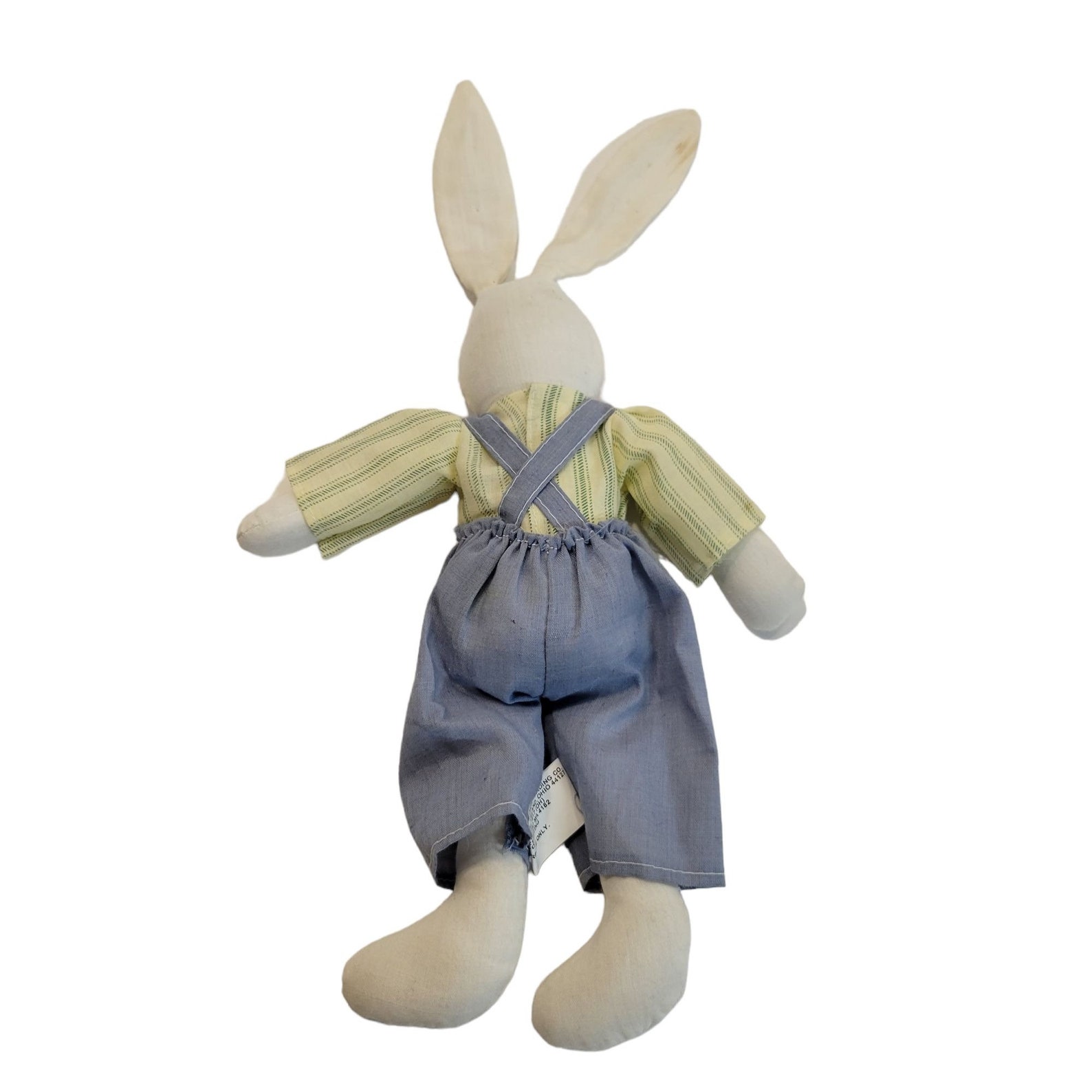 Vintage 1999 Small Bunny Plush Stuffed Country Shelf Sitter Easter - Etsy