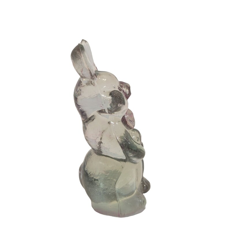 Vintage Clear Art Glass Bunny Rabbit Paperweight Easter Decoration - Etsy