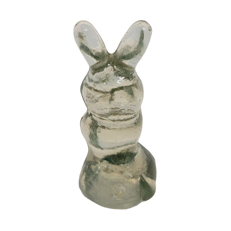 Vintage Clear Art Glass Bunny Rabbit Paperweight Easter Decoration - Etsy
