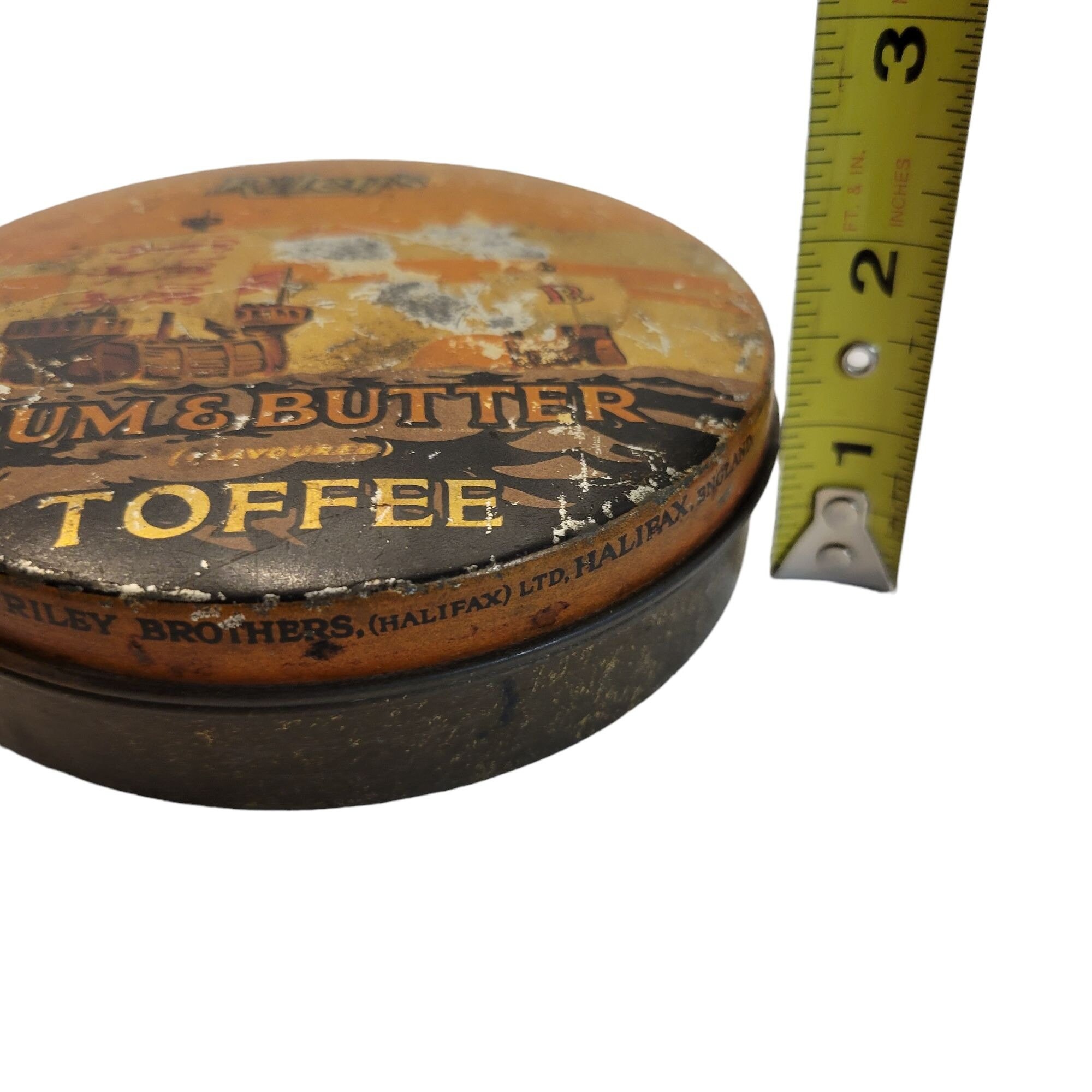 Vintage Rileys Rum & Butter Toffee Tin Riley Bros Halifax England Candy ...