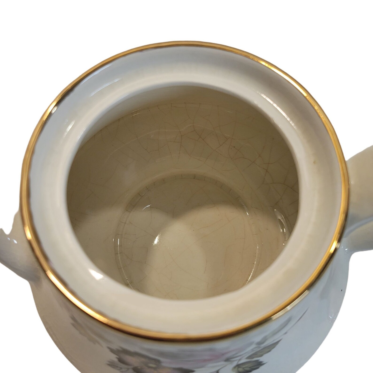 Vintage Arthur Wood Sandon Porcelain Teapot Floral Decor Gold Rimmed ...